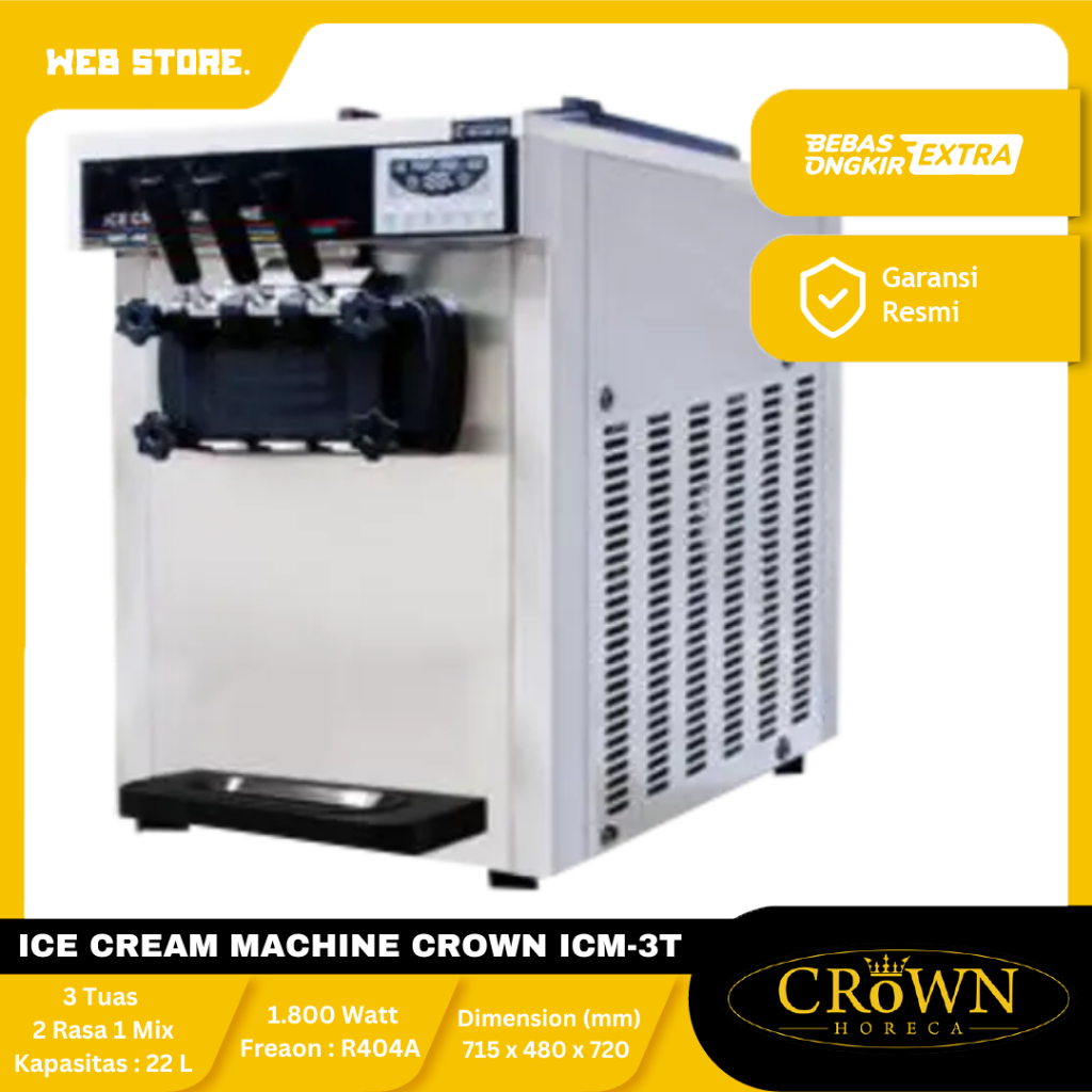 Jual Mesin Pembuat Es Krim 3 Tungku 2 Rasa 1 Mix 22 Liter Ice Cream ...