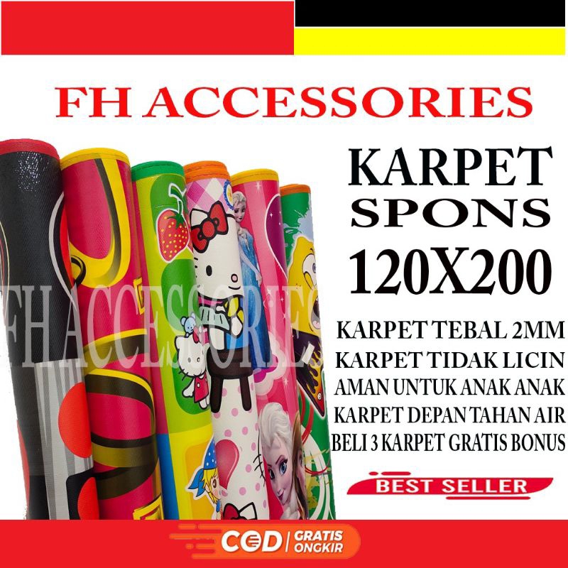 Jual TIKAR GAMBAR / KARPET / TIKER / TIKAR SPON EVA KARAKTER UKURAN 120 ...