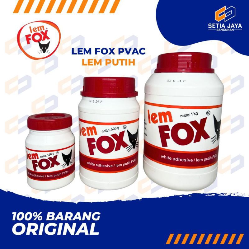 Jual Lem Putih / Fox PVAC Botol 150 / 500 / 1000 gr | Shopee Indonesia