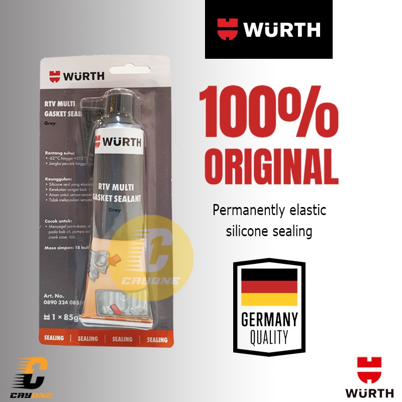Jual Wurth RTV Multi Gasket Sealant - Lem Packing Mobil Motor Tahan ...