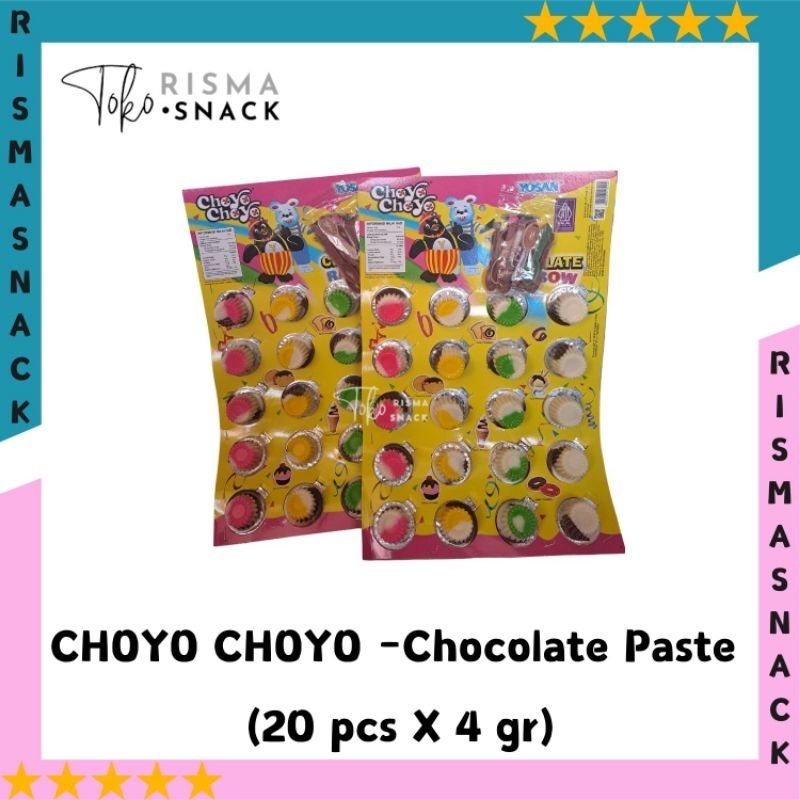 Jual Choyo Choyo Pasta Chocolate Mix Jadul Cup Mini kemasan (20pcs x ...