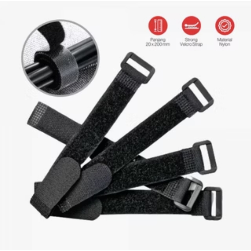 Jual Colmer Strap Velcro Cable Management 20x200mm Nylon Pengikat ...