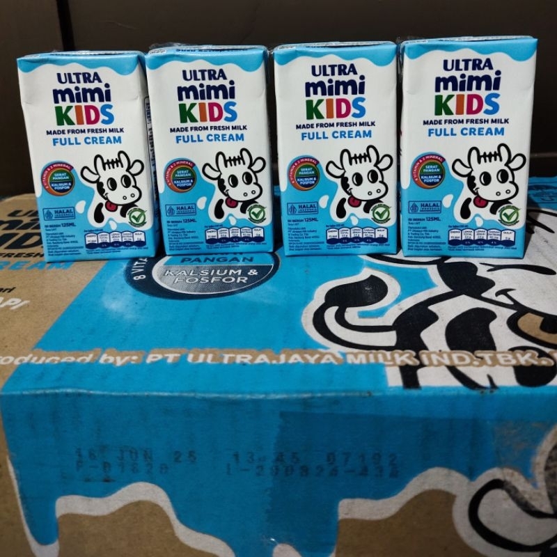 Jual Susu UHT Ultra Mimi Kids Full Cream 125ml / Ultra Mimi Kids Full Cream UHT 125ml ...