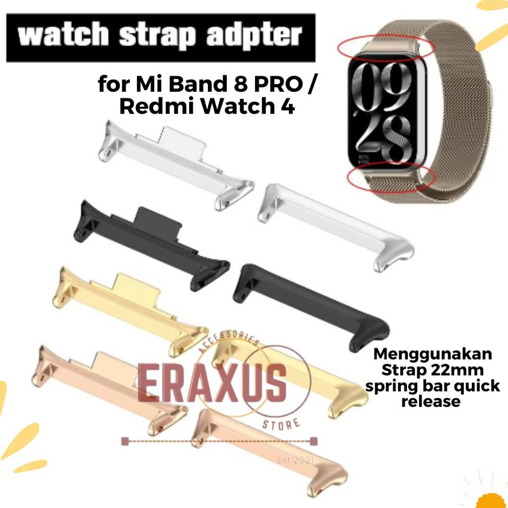 Jual Eraxus Adapter Strap Xiaomi Smart Band 9 Pro / Mi Band 8 Pro / Redmi Watch 4 Metal ...