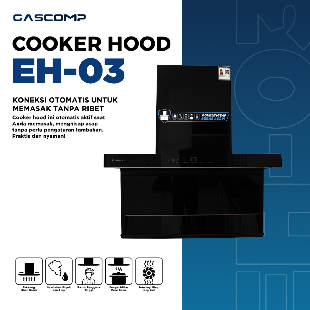 Jual GASCOMP Cooker Hood EH 03 Penghisap Asap Kompor Dapur Lebih Kuat ...