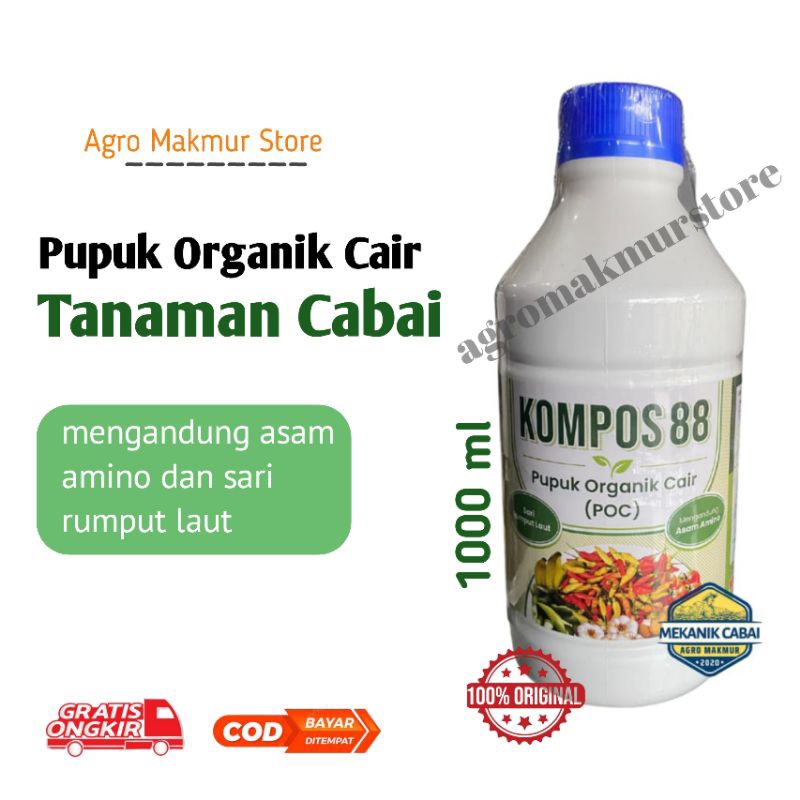 Jual Pupuk Kompos 88 Asam Amino Pupuk Organik Cair Kemasan 1 Liter ...
