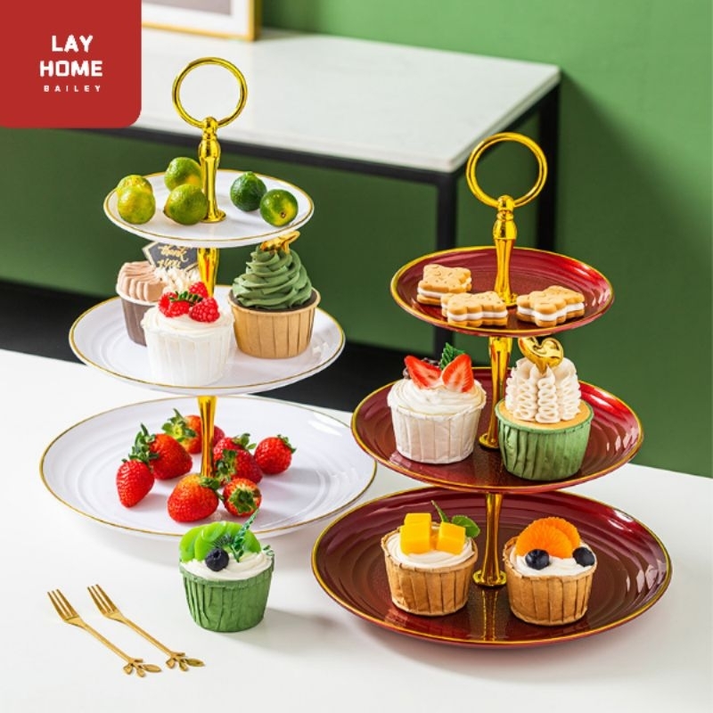 Jual Rak Kue Susun 3 Tingkat Detachable Plate Cake Stand Display ...
