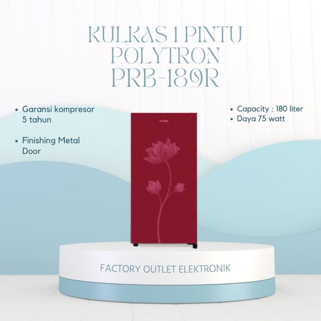 Jual KULKAS POLYTRON 1 PINTU PRB-189R | Shopee Indonesia