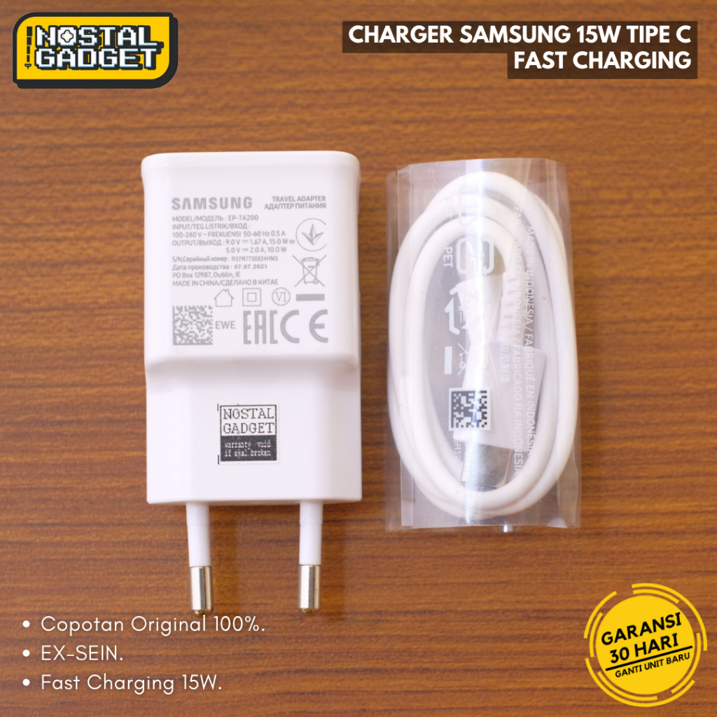 Jual Charger Samsung A04 Tipe C Fast Charging 15W Original | Shopee ...