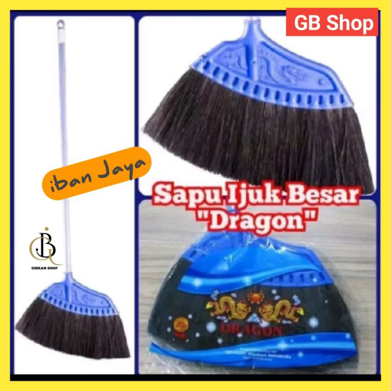 Jual Sapu ijuk merk Dragon tebal Gagang pipa besi best quality | Shopee ...