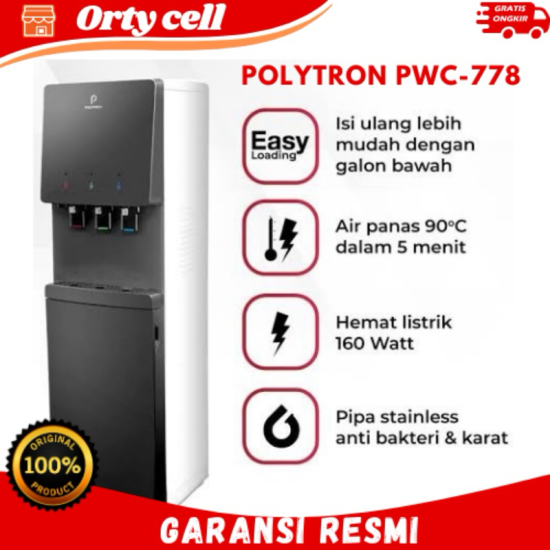 Jual POLYTRON Dispenser UV HYDRA Bottom Loading PWC 778 XUV/MUV ...