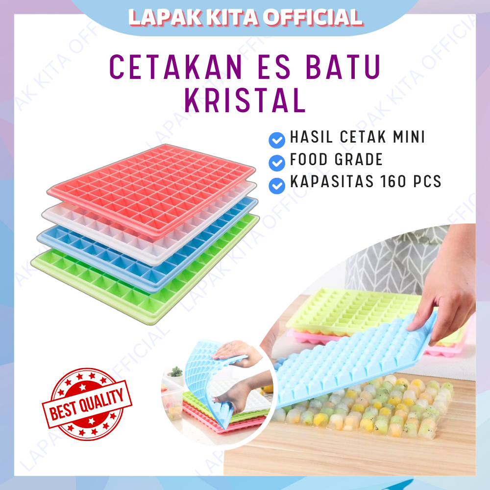 Jual Cetakan es batu mini 96 kotak wadah es batu kristal kubus diamond ...