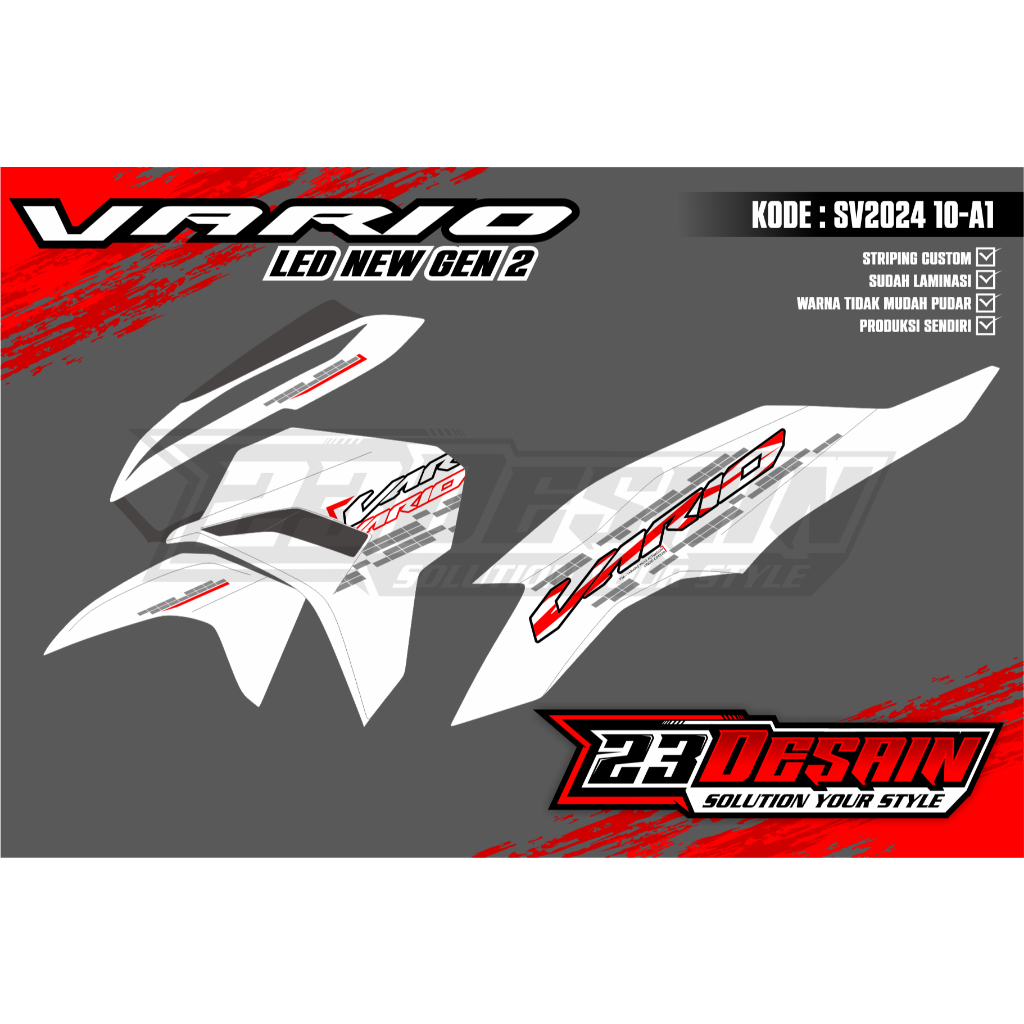 Jual striping sticker vario led new gen2 striping vario gen2 125 motif warna Vietnam malaysia ...