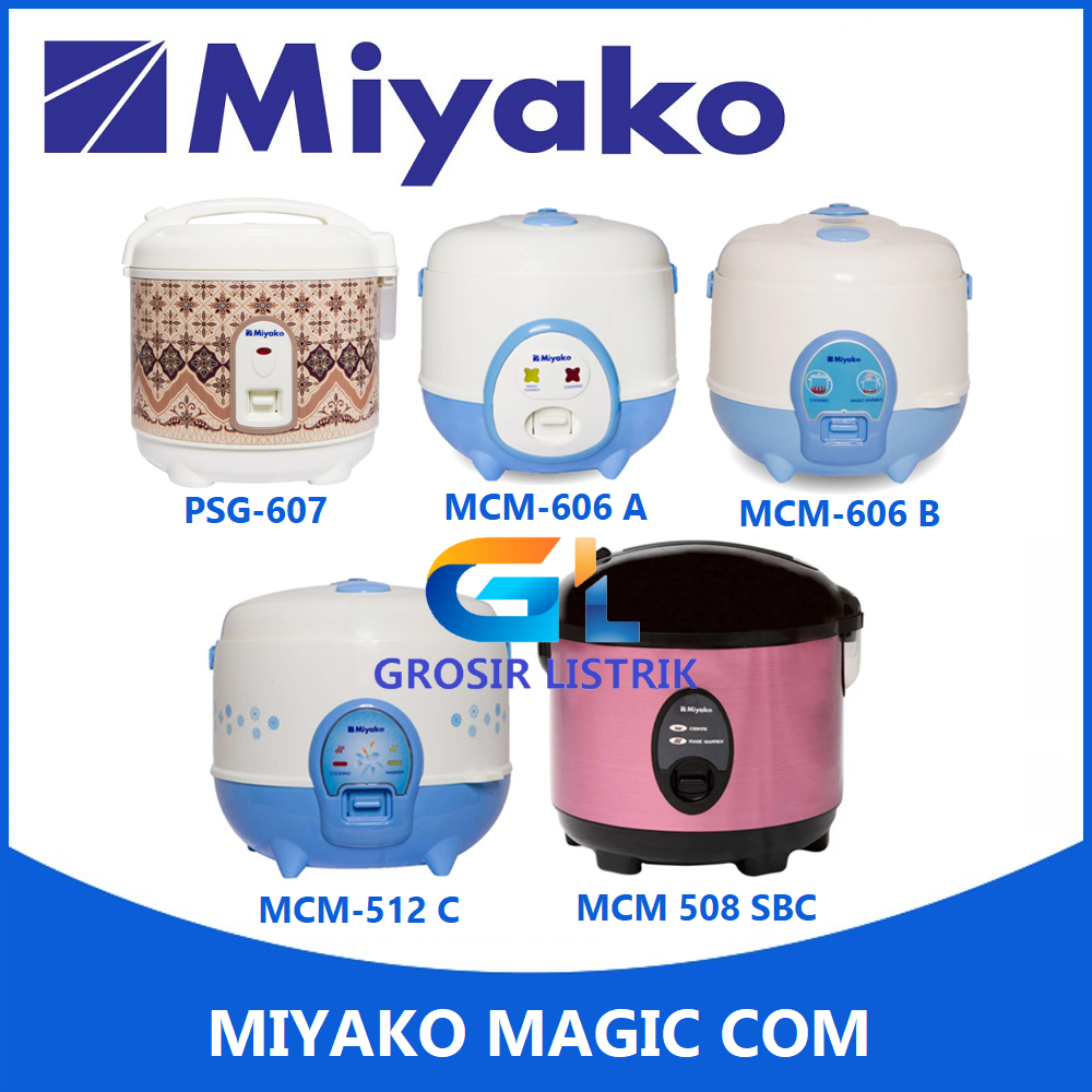 Jual Miyako Magic Com 0.6L 1.2L 1.8L - Rice Cooker Penanak Nasi 3 In 1 ...