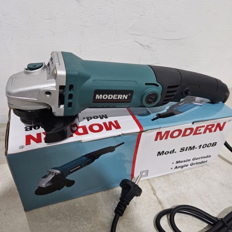 Jual Mesin Gerinda Tangan MODERN SIM-100B Angle Grinder 100mm Putra ...