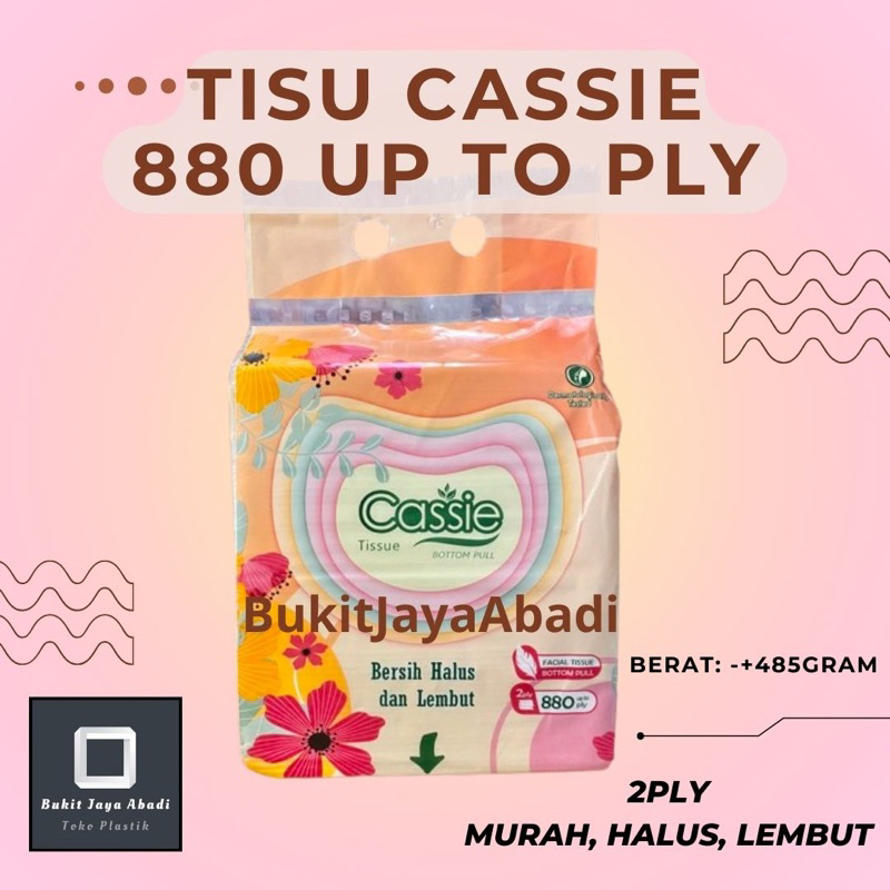Jual Cassie Tissue Facial 880 Ply | Cassie Tissue Bottom Pull / Tissue ...