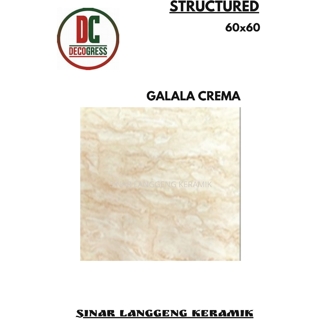 Jual DECOGRESS GRANIT TILE GALALA CREMA 60X60 LANTAI | Shopee Indonesia