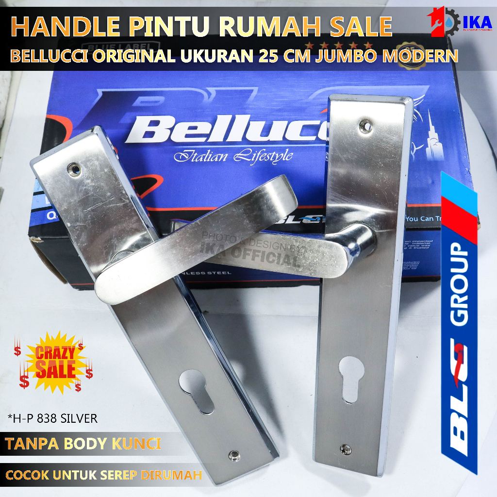 Jual CRAZY SALE Kunci Pintu Besar Bellucci Asli Handle Besar Bellucci Kunci Bellucci Stainless N ...