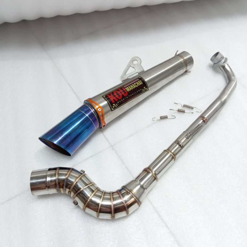 Jual highmount big elbow open pipe for xrm wave rs 125 fury 125 smash ...