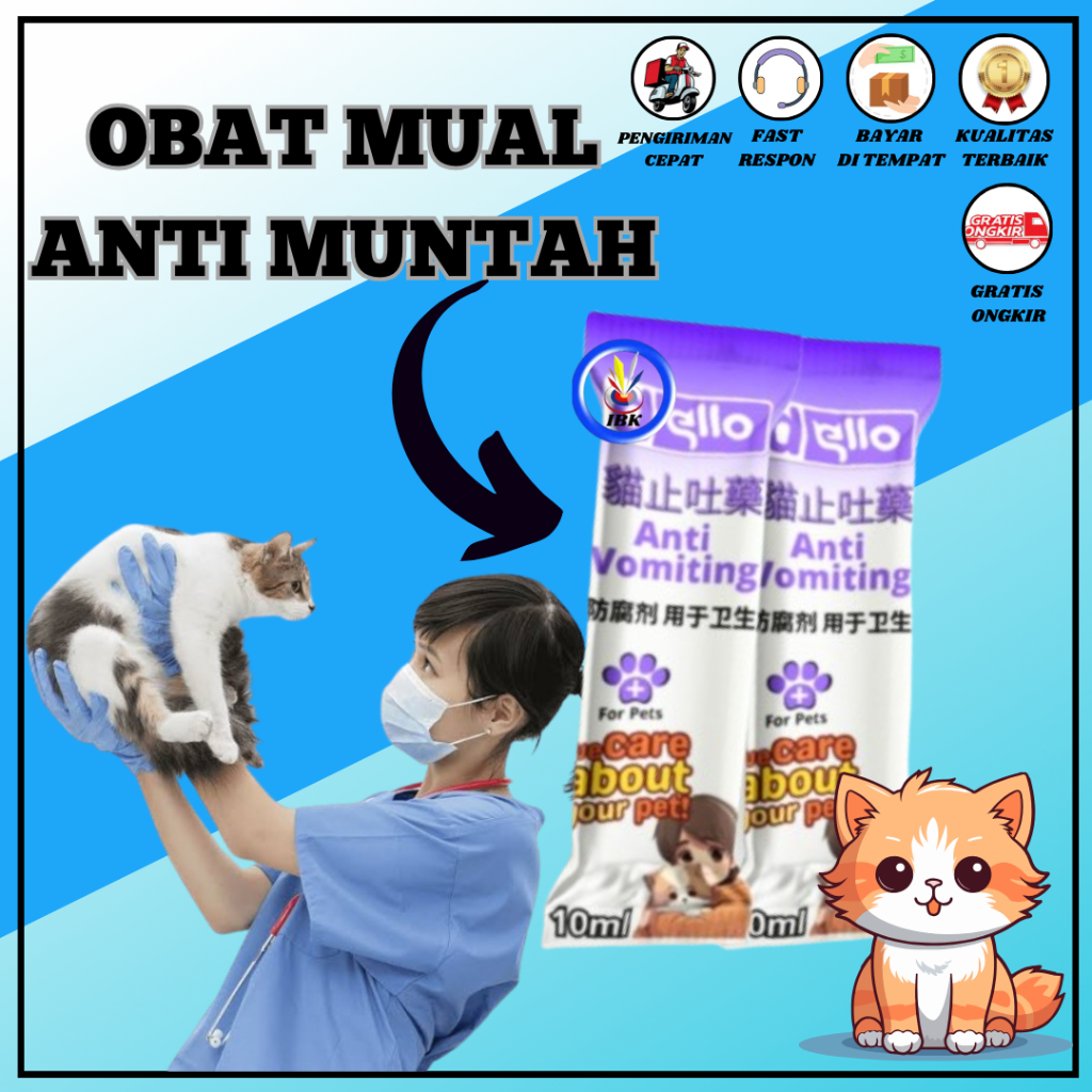 Jual Obat Mual Anti Muntah Kucing - Dello Anti Vomiting 10ml IBK_123 ...