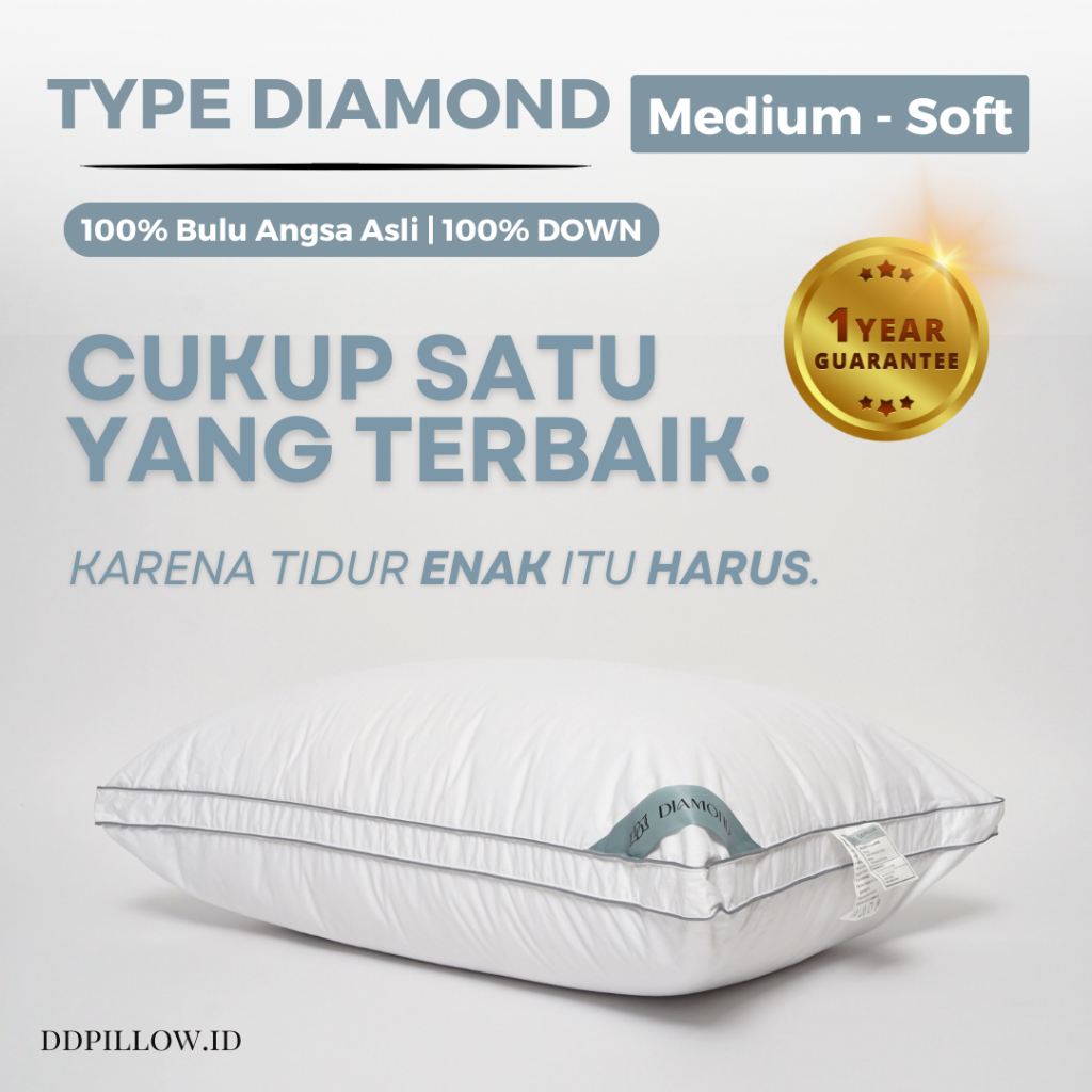 Jual DDPillow Bantal Bulu Angsa Asli / Bantal Hotel Bintang 5, Type Diamond 100% Goose Down ...