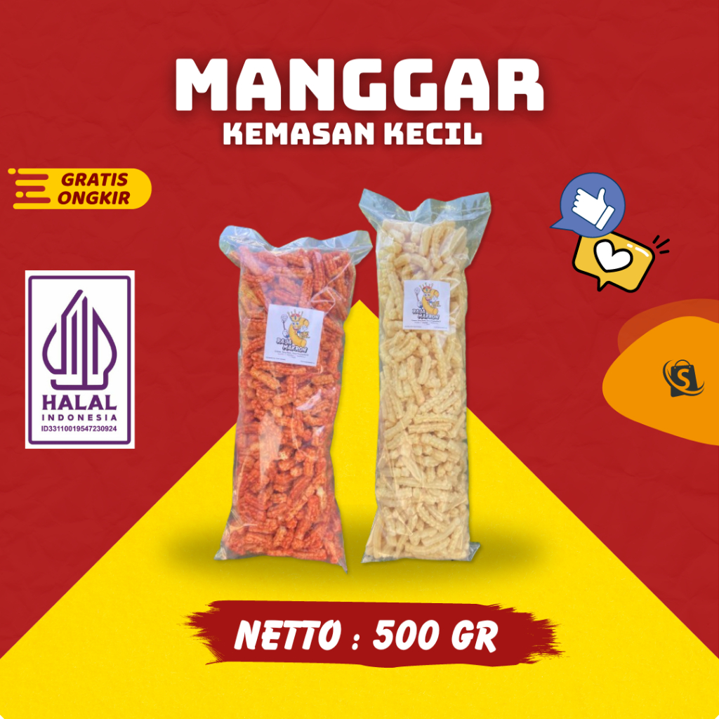 Jual 1/2 BAL MANGGAR CAMILAN 500GR KRUPUK AKAR Snack Food Pedas Goreng ...