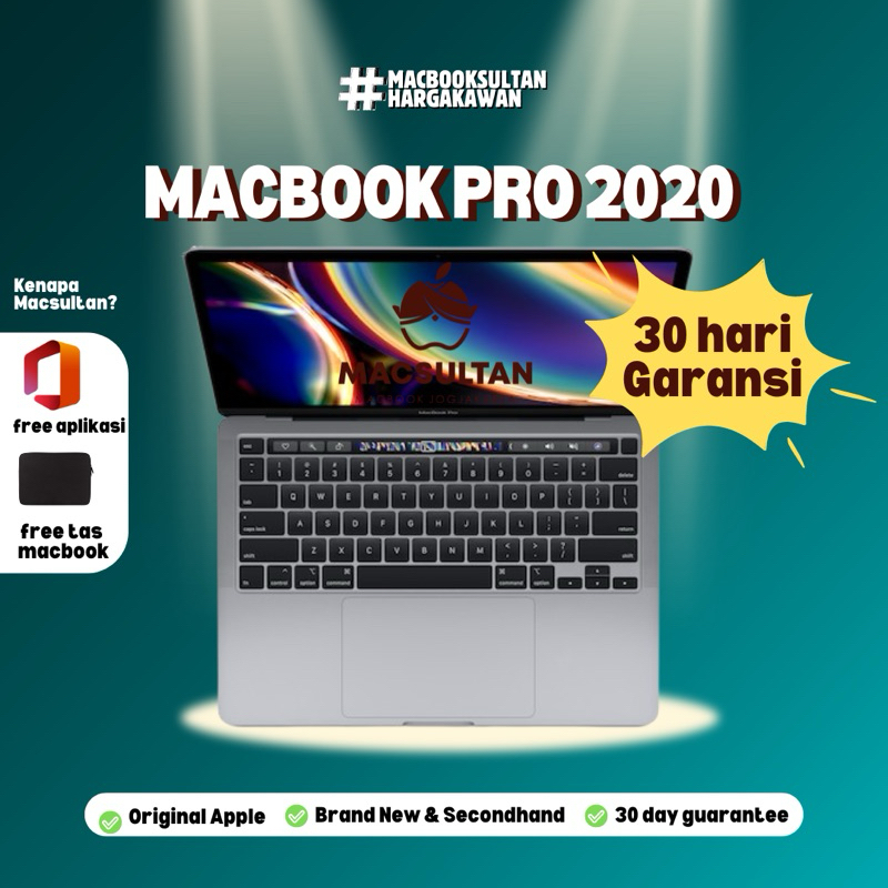 Jual Macbook Pro 2020 Retina 13" Inch RAM 8/16 GB SSD 256/512GBOriginal ...