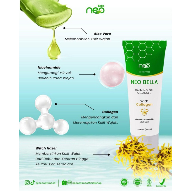 Jual Neo Bella Calming Gel Cleanser With Collagen | Shopee Indonesia