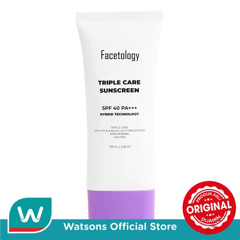 Jual Facetology Triple Care Sunscreen SPF 40 PA+++ 100ml | Shopee Indonesia