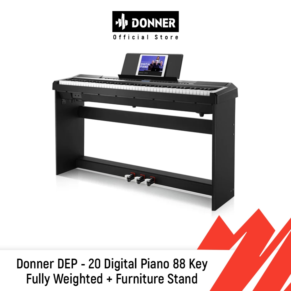 Jual Donner DEP - 20 Digital Piano 88 Key Fully Weighted + Furniture Stand | Shopee Indonesia