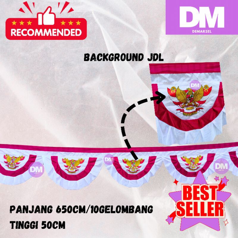 Jual Background bendera gelombang bendera garuda bendera rempel ...