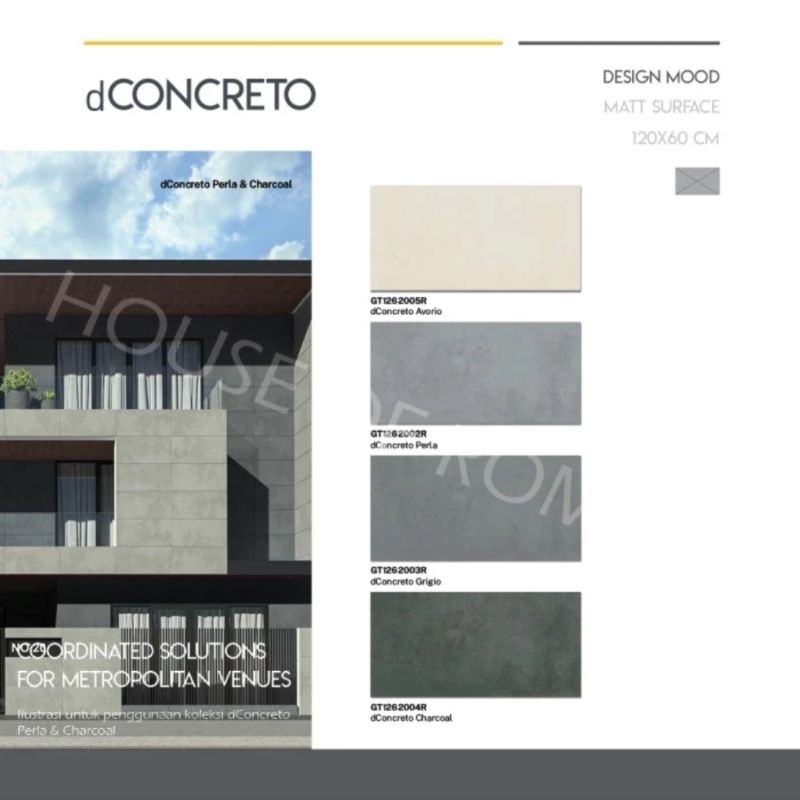 Jual Roman Granit 120x60 dConcreto Series (Design Mood) / Granit Motif ...