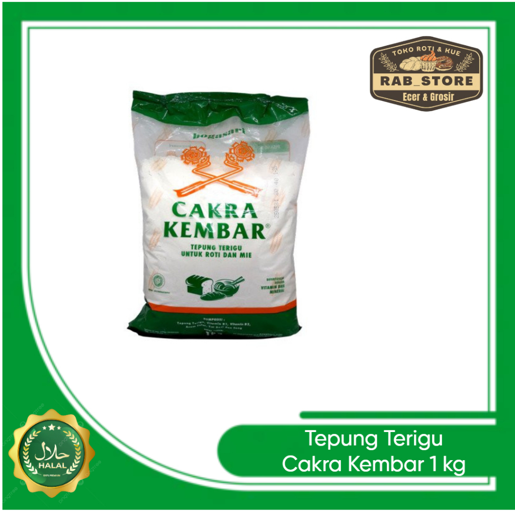Jual Tepung Terigu Cakra Kembar kemasan 1 kg | Shopee Indonesia