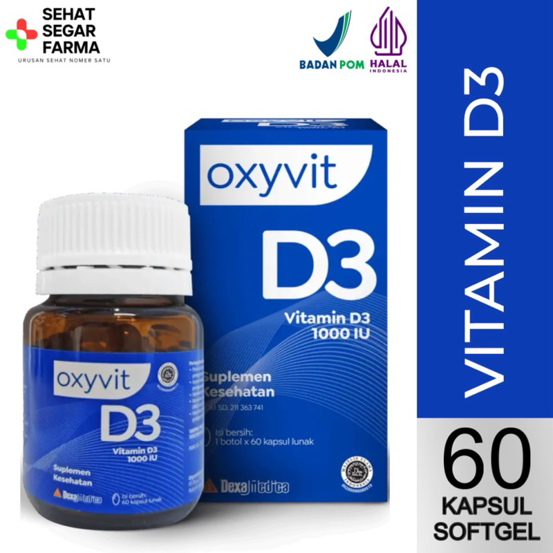Jual Oxyvit D3 60 Kapsul - Vitamin D3 1000 IU | Shopee Indonesia