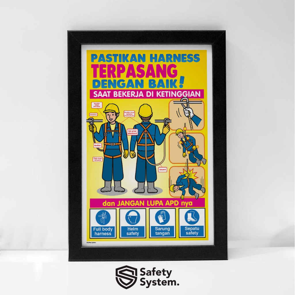 Jual Poster K3 Keselamatan Kerja Safety Pastikan Alat Pelindung Diri ...