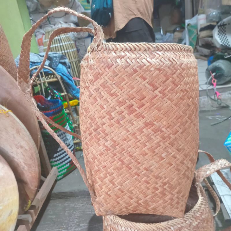 Jual Berkahnabi Tas Butah Bahu Kulit Rotan Kebun Sawah Kerja Keranjang ...