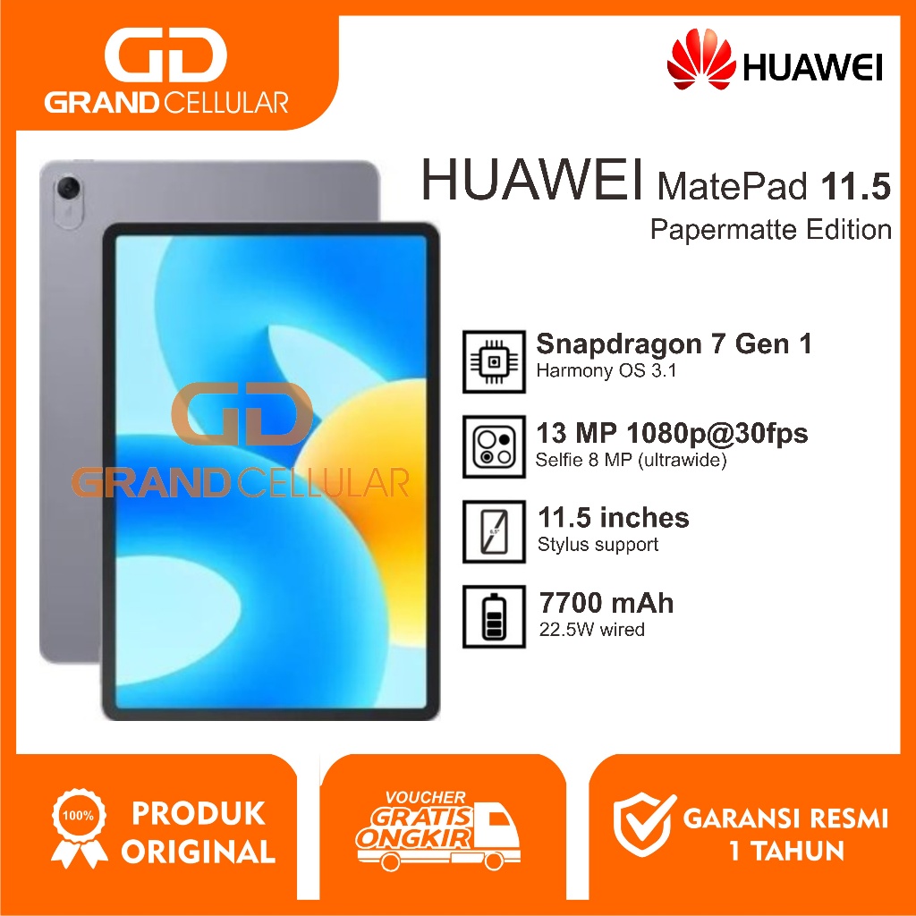 Jual HUAWEI MATEPAD 11.5 Paper Matte Edition 8GB RAM 256GB ROM Garansi ...