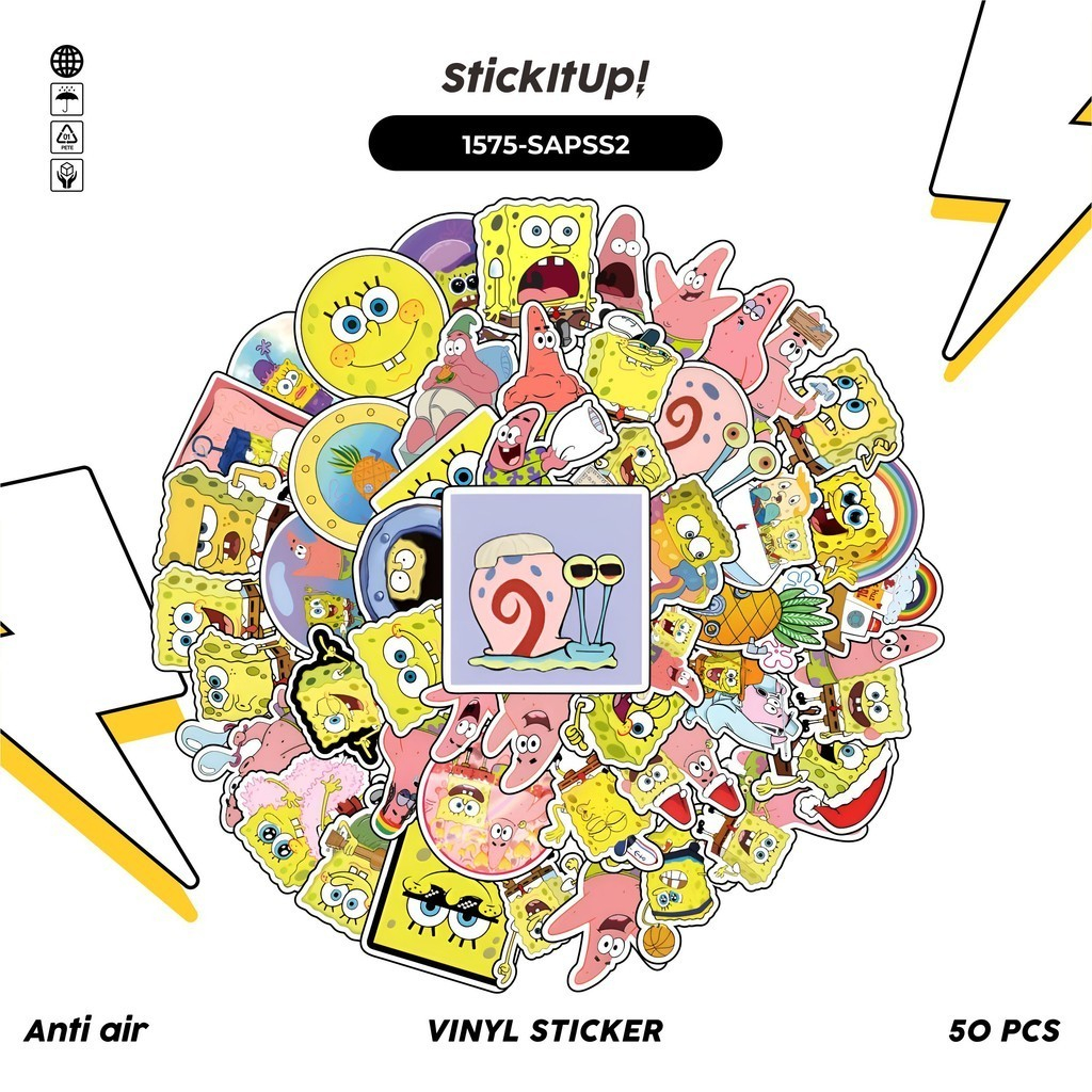 Jual COD 100 Pcs Stiker Pack Spongebob and Patrick Sponbob / Spongebob ...