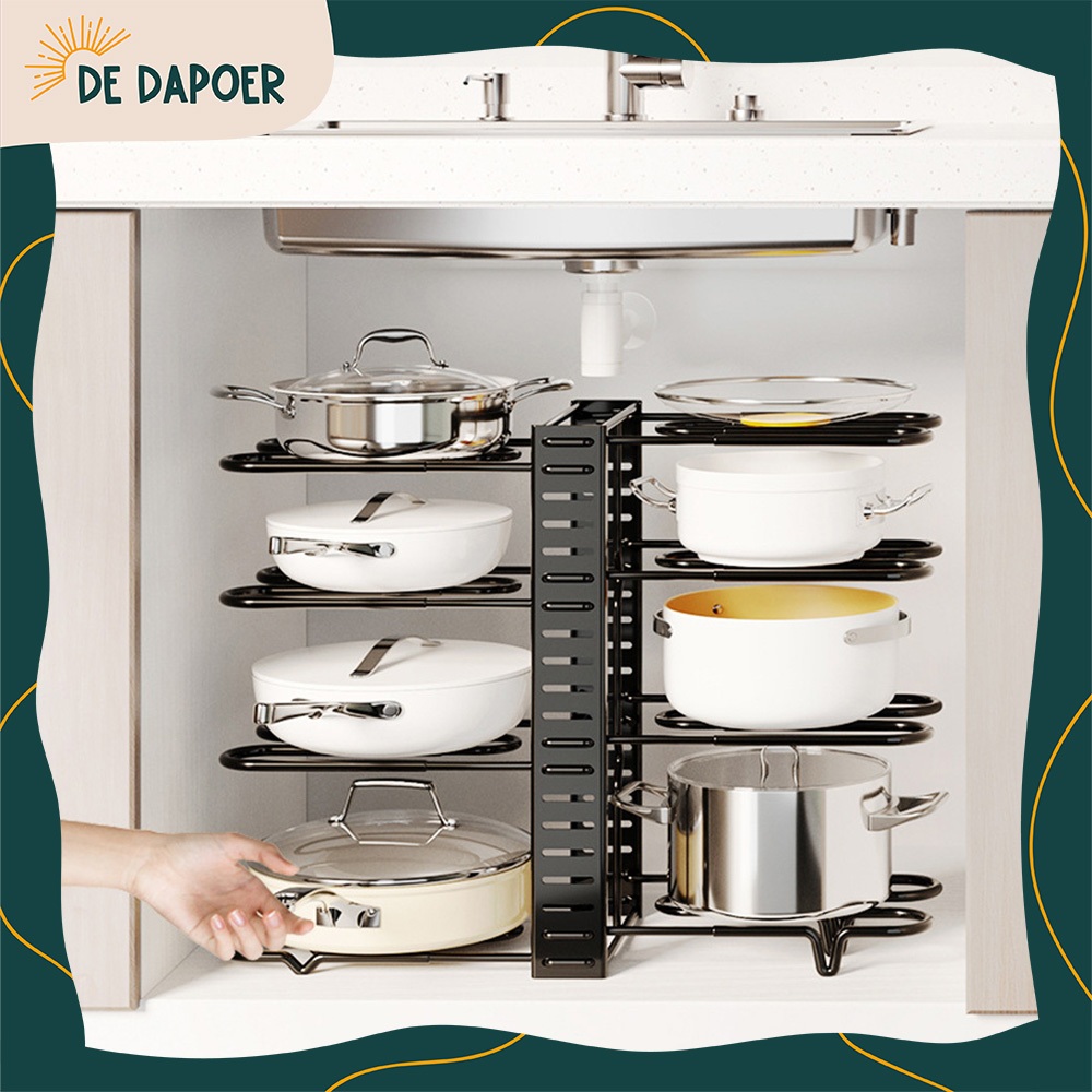 Jual Rak Panci Teflon Alat Dapur Tatakan Panci Susun Dapur Kabinet ...
