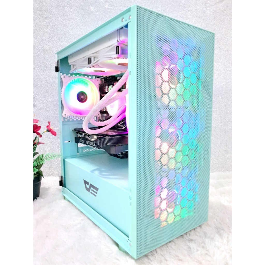 Jual Gaming Case Aigo darkFlash DLM 21 Mesh Mint M-ATX Tempered Glass ...