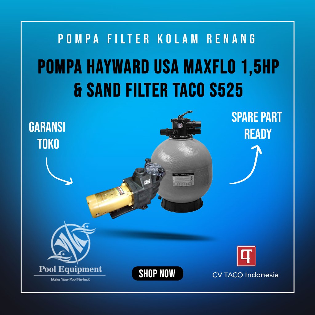 Jual [ PAKET ] Pompa HAYWARD USA MAXFLO SP2810x1551 ( 1,5 HP ) & Sand ...