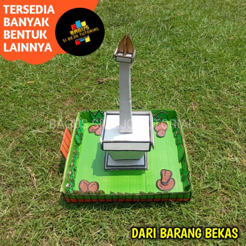 Jual MONAS DARI KARDUS MINIATUR RUMAH RUMAHAN 35 X 35 CM UNTUK TUGAS ...