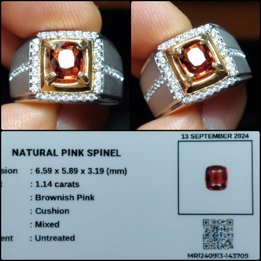 Jual Natural Pink Spinel Crystal Clean Body Glass Batu Permata Cutting ...