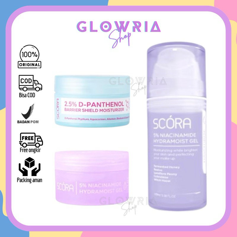 Jual SCORA 5% Niacinamide Hydramoist Gel 40ml | 100ml | Pelembab Wajah yang Mencerahkan Kulit ...