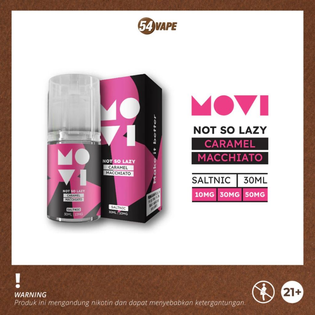 Jual Liquid Movi Not So Lazy Caramel Machiato Salt 30ml | Shopee Indonesia