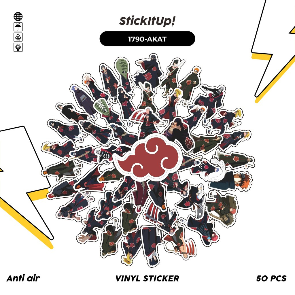 Jual COD 50 Pcs Stiker Pack NARUTO CHARACTER AKATSUKI Lucu Aesthetic ...
