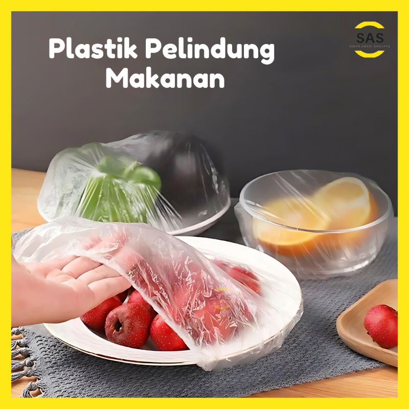 Jual [SAS] [Isi 100 Pcs] Plastik Pelindung Makanan Penutup Makanan ...