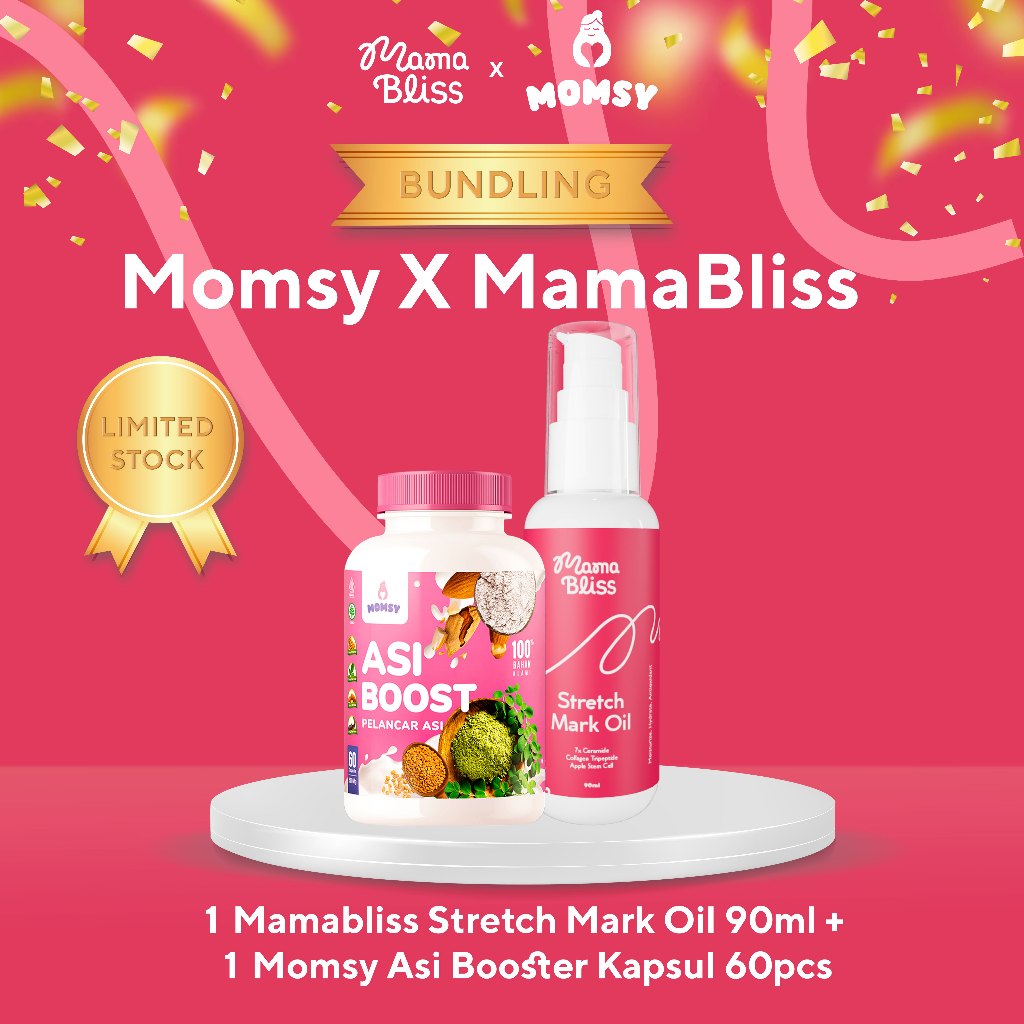 Jual MOMSY ASI Booster Kapsul 60 kapsul & MamaBliss STRETCH MARK OIL ...
