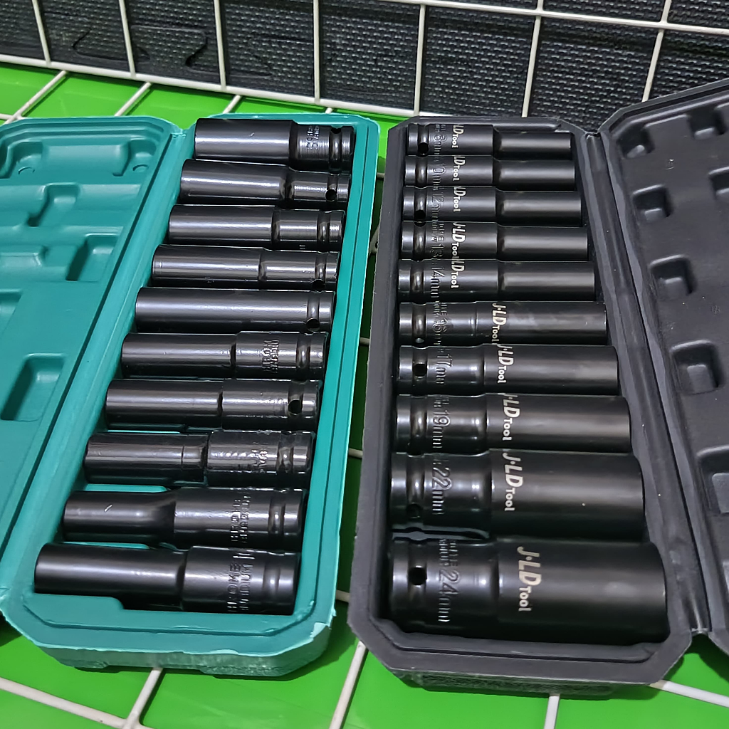 Jual JLD 10Pcs Mata Socket 1/2‘’ 8-24mm Impact Kunci Socket/Kunci shock Impact socket set/Impact ...