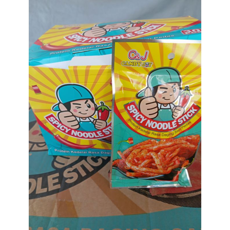Jual Latiao SPICY NOODLE STICK C&J Rasa Daging Sapi Pedas 1 Box isi 30 ...